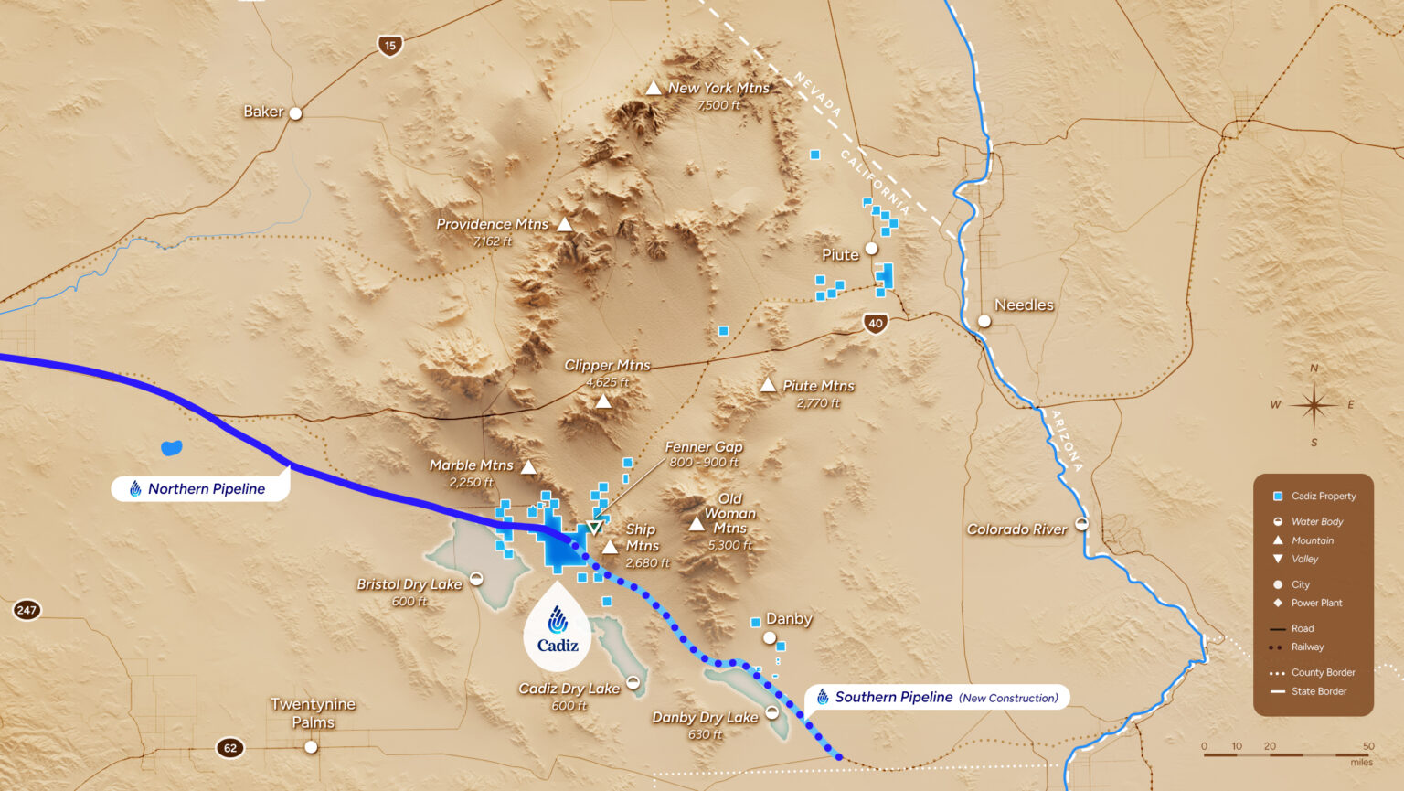 Watershed Topographic Map - Cadiz, Inc.
